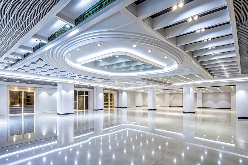 Sleek Modern Interior Design Featuring a White Stretch Ceiling Interior ...