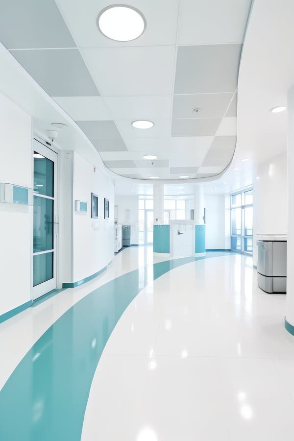 Sleek Modern Interior of a Hospital Hall with Contemporary Design Stock ...