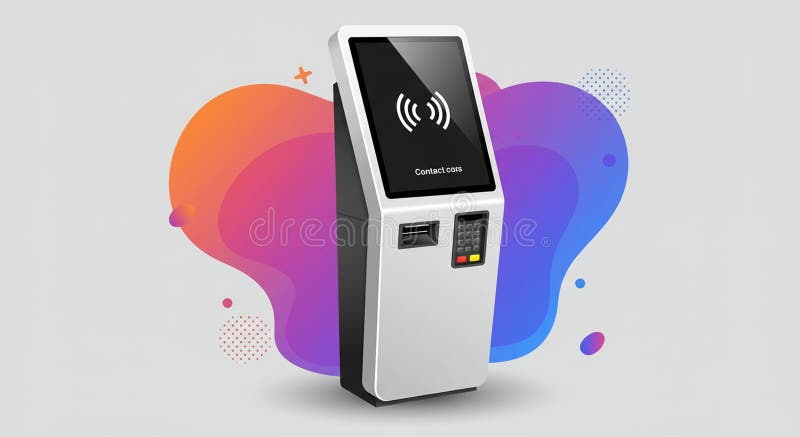 A Sleek, Modern Kiosk with a Touchscreen is Pictured, Featuring a ...