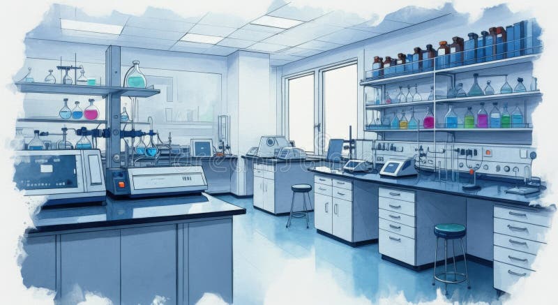 Modern Laboratory Interior with Various Scientific Equipment and ...