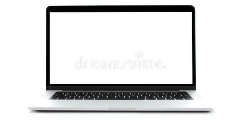 Sleek Modern Laptop Blank Screen Customizable Digital Display Stock ...