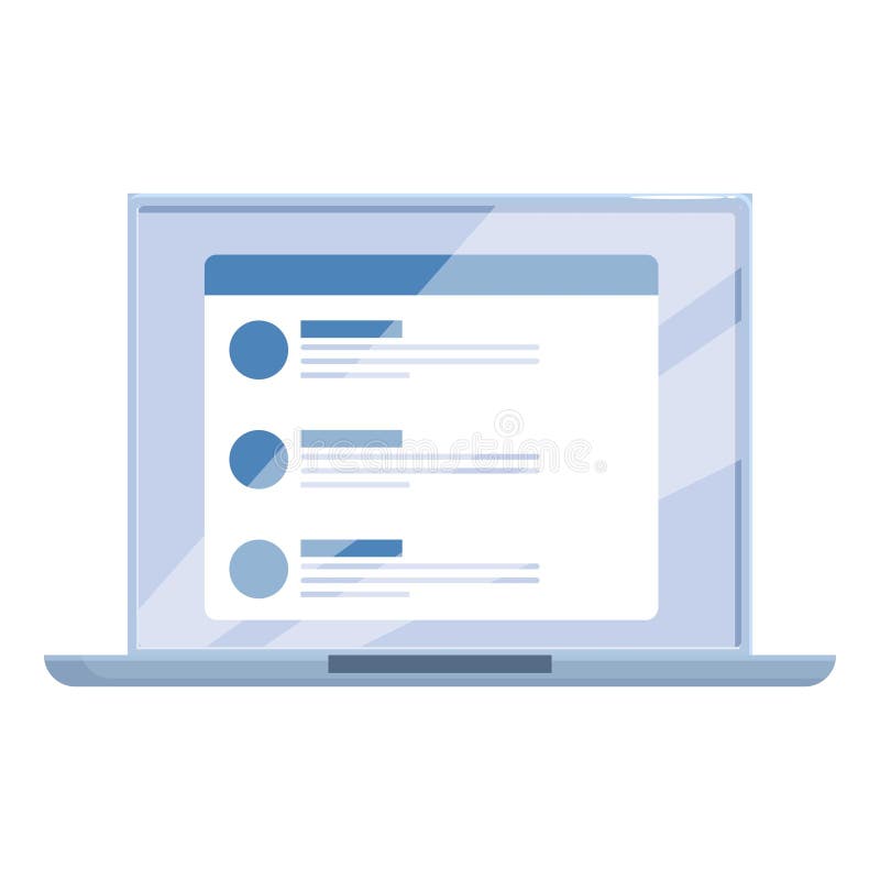 Modern Laptop Showing Social Media Website Interface with Profile ...