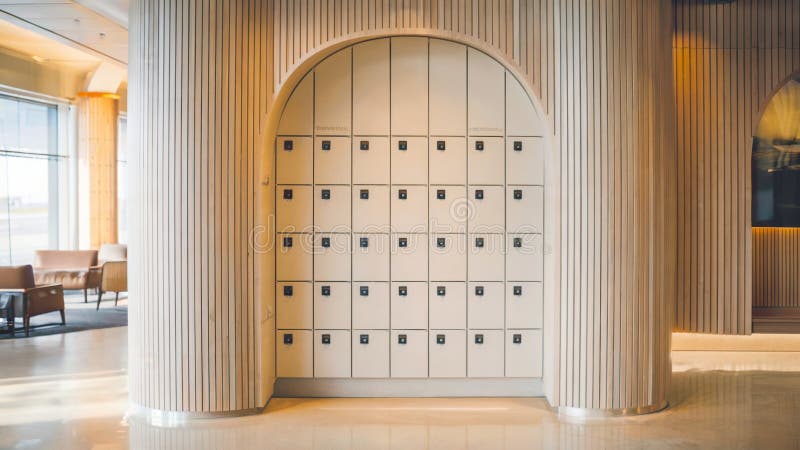 A Sleek, Modern Locker Unit Displayed in a Stylish Interior Setting for ...