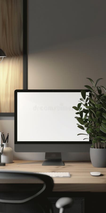 Sleek and Modern Mockup Setup with a Simple Backdrop. Stock ...