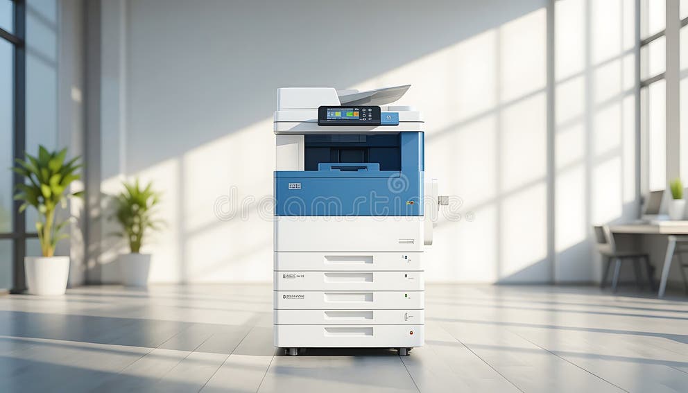 Modern Office Multifunction Printer Stock Image - Image of equipment ...