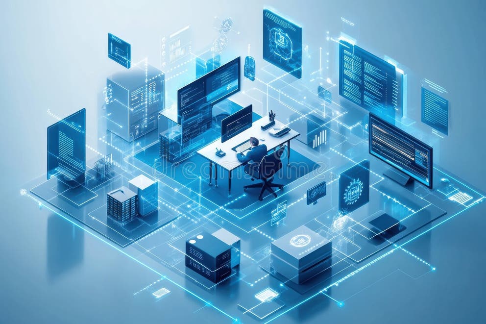 Innovative Technology Solutions in a Modern Office Space Digital ...