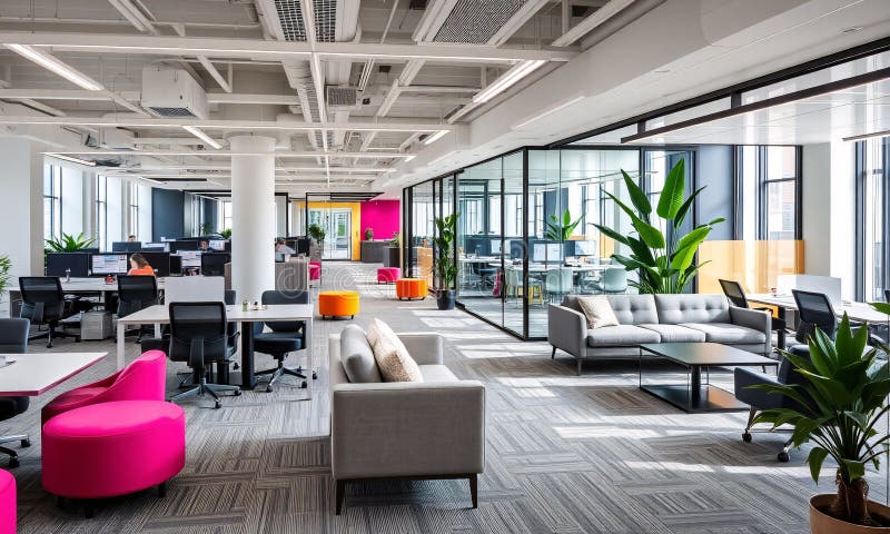 A Sleek and Modern Office Interior Designed for Collaboration and ...