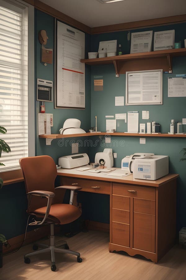 Professional workspace stock illustration. Illustration of office ...