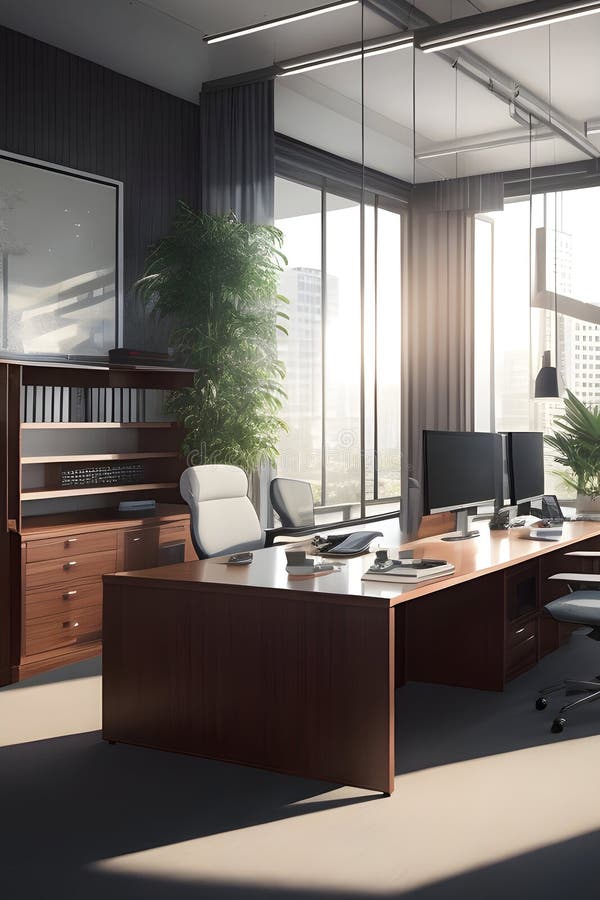 Professional workspace stock illustration. Illustration of haunted ...