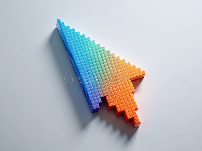 Sleek and Modern Pixelated Cursor Icon a Simple Elegant Design Element ...