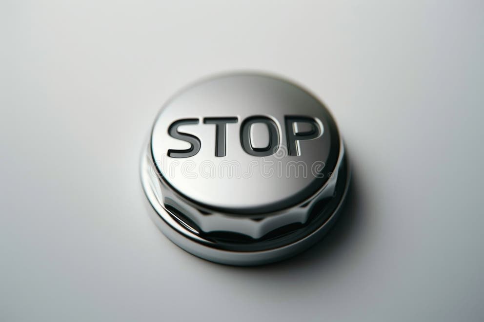 Professional Stop Button Design Stock Illustration - Illustration of ...