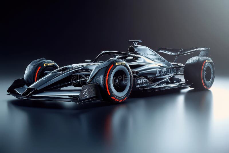A Sleek, Modern Racing Car Showcased in a Dramatic Light Setting Stock ...