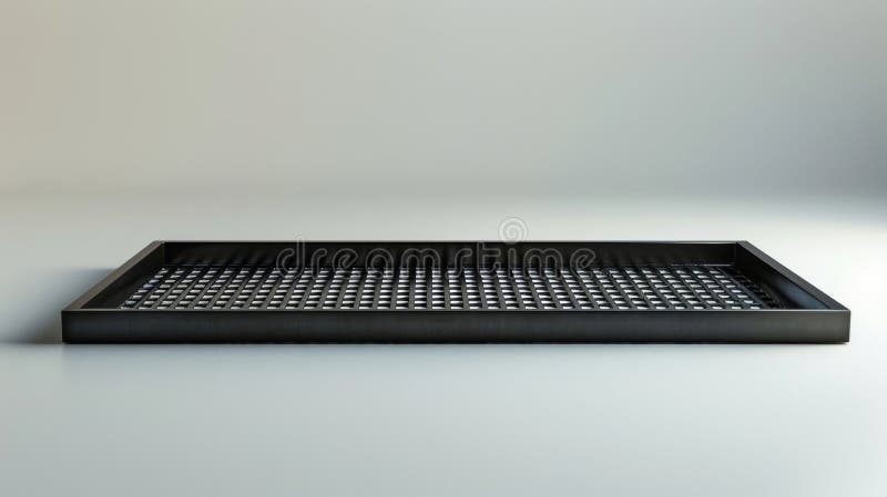 A Sleek and Modern Rectangular Serving Tray with a Geometric Grid ...