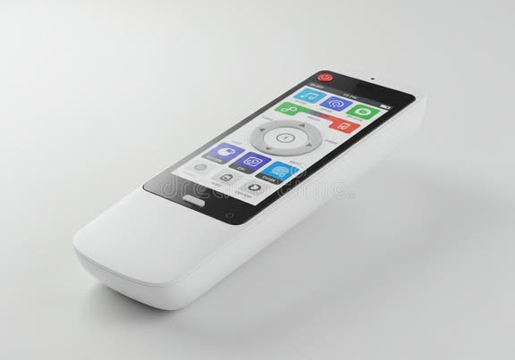 A Sleek, Modern Remote Control with a Touchscreen Interface. the Device ...