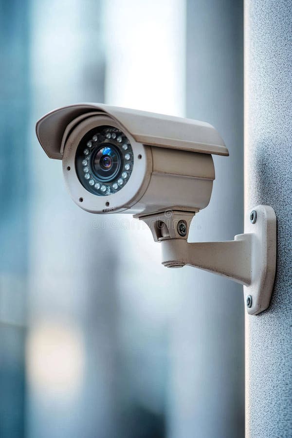 A Sleek, Modern Security Camera is Mounted on the Wall, Offering a ...