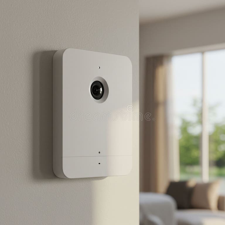 A Sleek, Modern Security Camera with a Rectangular Shape and Rounded ...