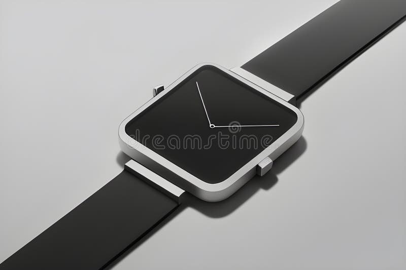 A Sleek and Modern Silicon Rectangle Watch Design Stock Illustration ...