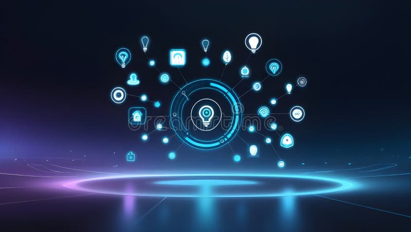 Futuristic Smart Home Dashboard UI IoT Device Network Concept Stock ...