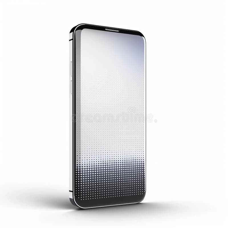 Sleek Modern Smartphone with a Touch Screen in Halftone Gradient Made ...
