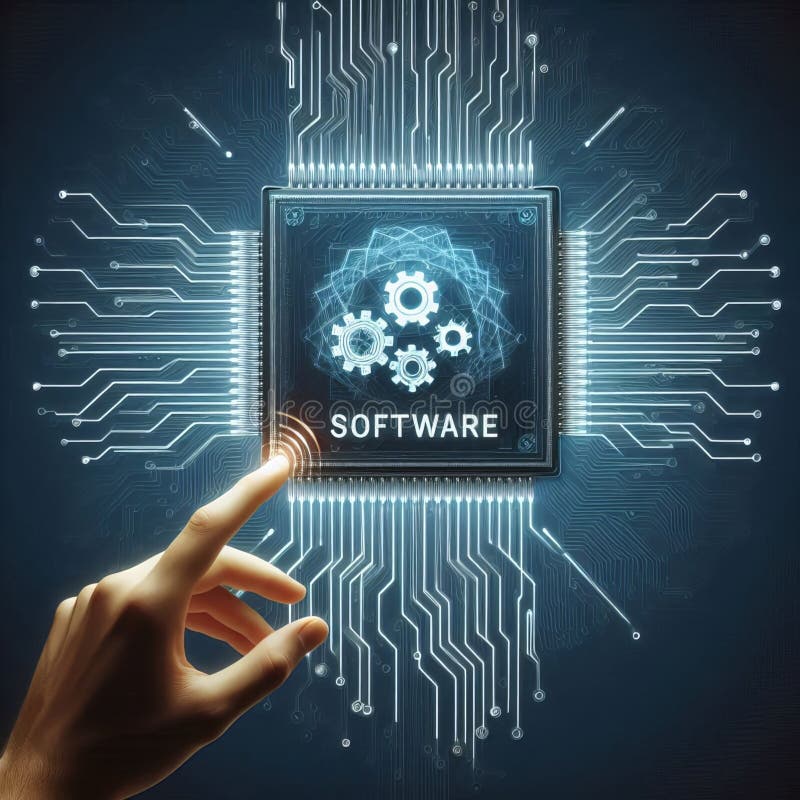 "High-Tech Software Interface with Gear Mechanism and Touch Interaction ...