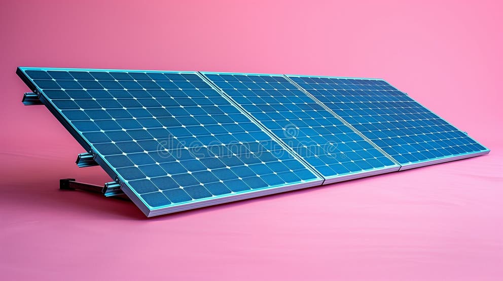A Sleek and Modern Solar Panel with a Blue Tinted Surface Set Against a ...