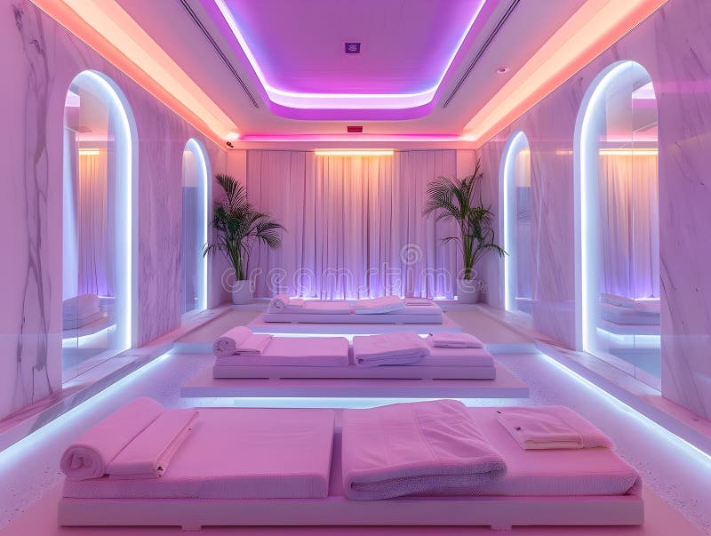Sleek and Modern Spa Retreat with Interactive Digital Wellness Programs ...