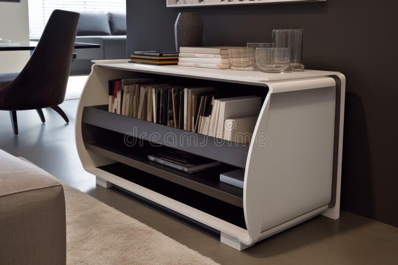 A Sleek and Modern Storage Unit with Hidden Compartments Stock ...