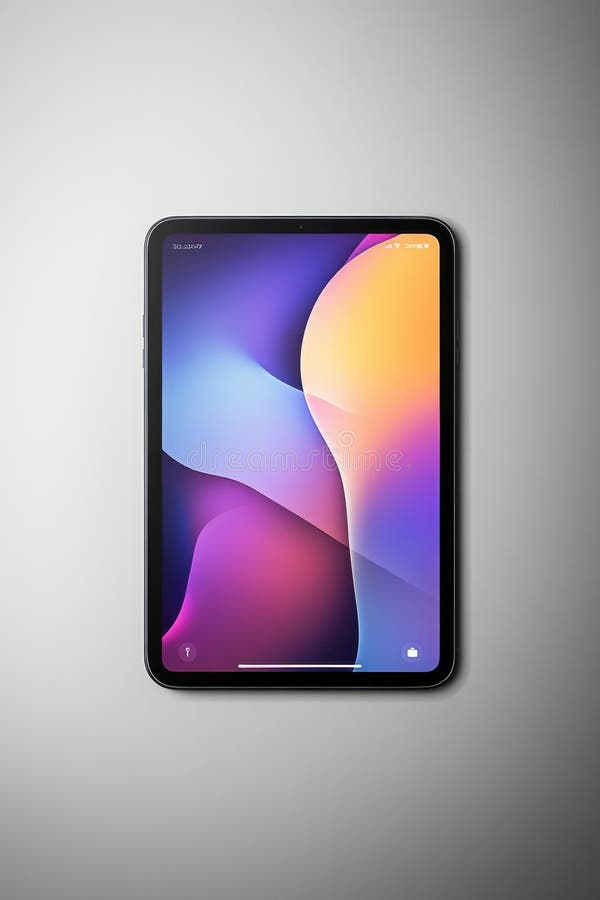 Vibrant Gradient Tablet Display Sleek Design Modern Technology Portable ...