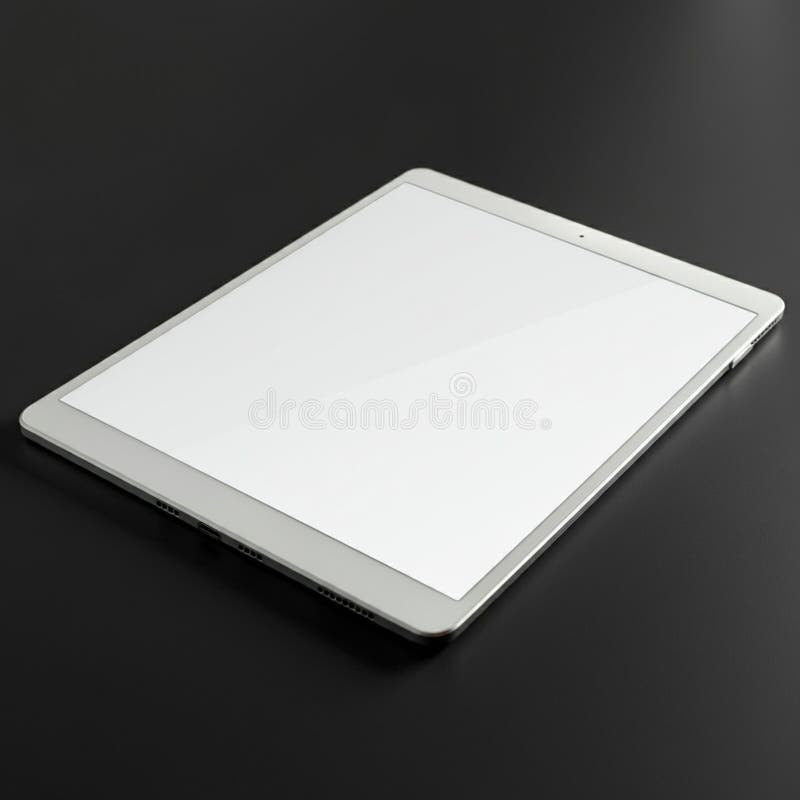 A Sleek, Modern Tablet with a Silver Metallic Frame and a Large, Glossy ...