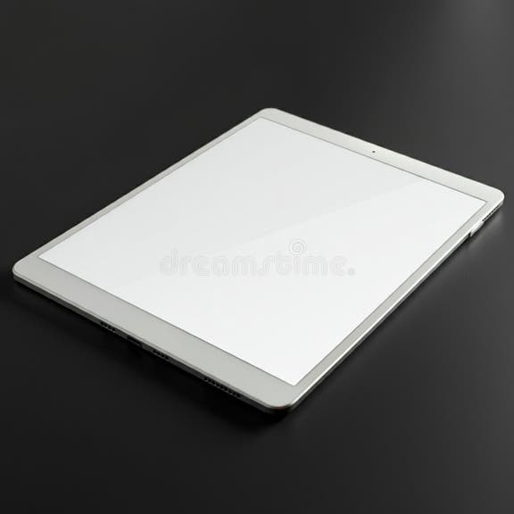 A Sleek, Modern Tablet with a Silver Metallic Frame and a Large, Glossy ...