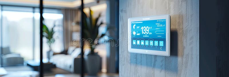 A Sleek, Modern Touchscreen Control Panel Mounted on a Contemporary ...
