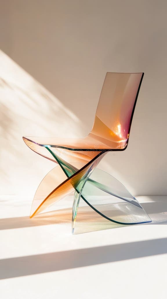 Sleek Modern Translucent Chair Design with Gradient Colors in Sunlight ...