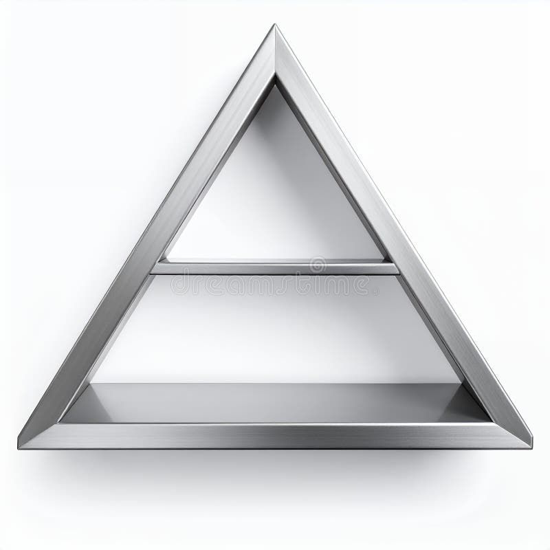 Triangular Metal Frame with Internal Shelf Minimalist Design Studio ...