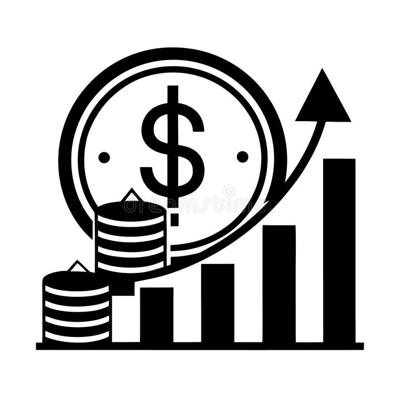Income Increase Icon Vector on White Background.business Stock Vector ...
