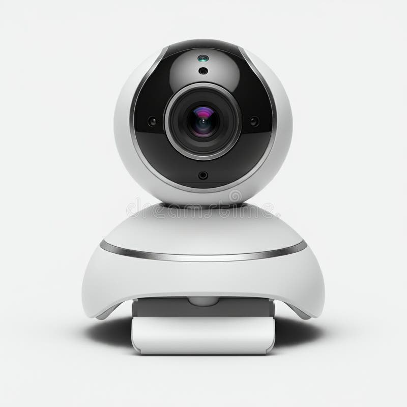 A Sleek, Modern Webcam with a Spherical Design. it Features a Central ...