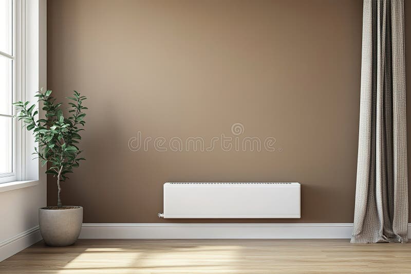 Sleek & Modern White Baseboard Heaters: Front View, Minimalist Home ...
