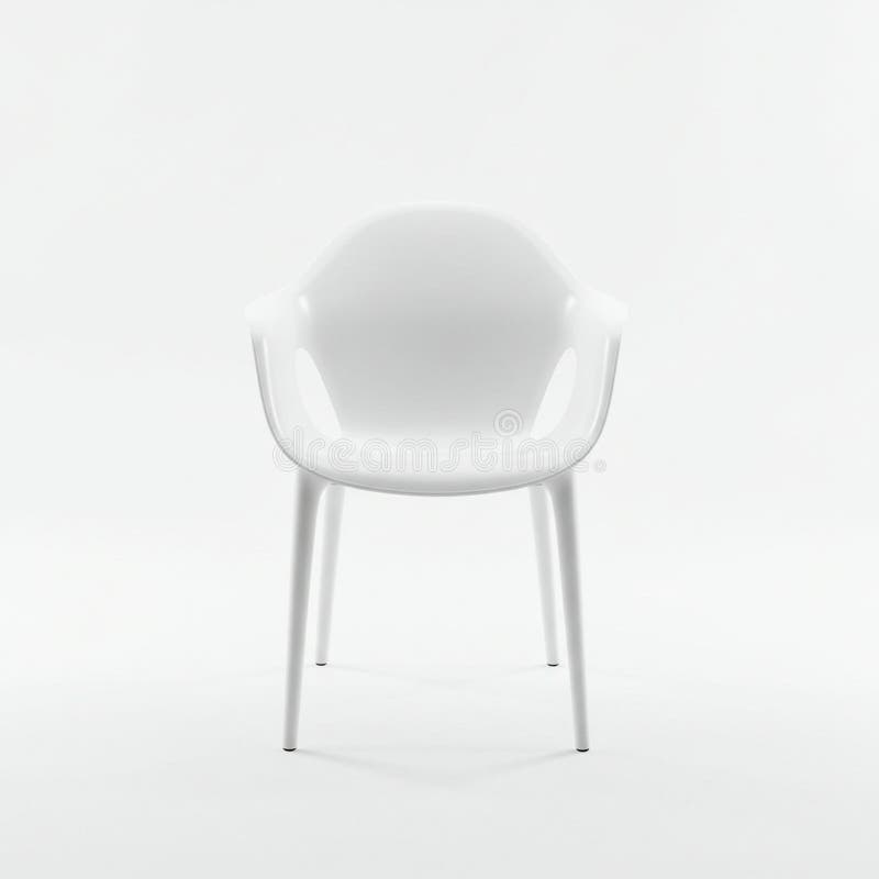 Sleek, Modern White Chair with a Smooth, Minimalist Design. the Chair ...