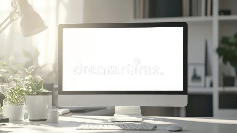 Sleek and Modern White Desktop Computer in a Chic and Contemporary ...
