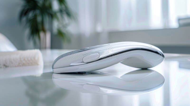Sleek and Modern Wireless Mouse in a Minimalist Office Setting Stock Photo - Image of design ...