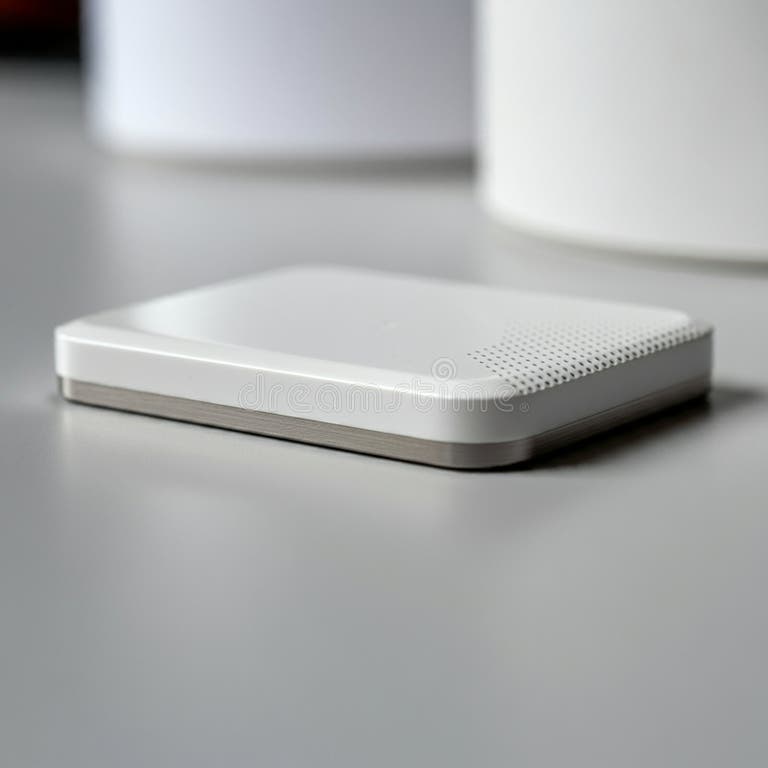 A Sleek, Modern Wireless Router with a Minimalist Design Sits on a ...