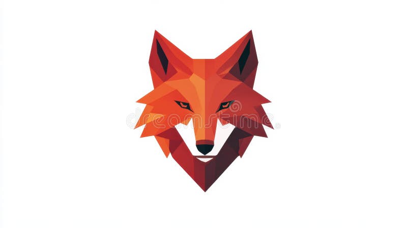 A Sleek and Modern Wolf Head Logo, Featuring Sharp Lines on a White ...