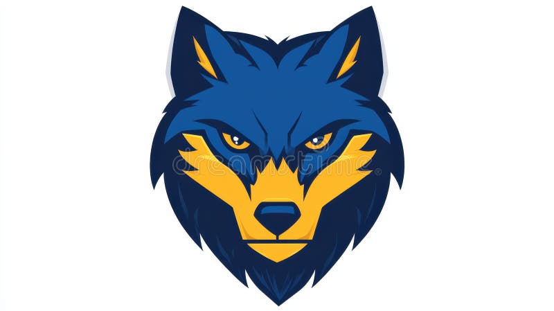 A Sleek and Modern Wolf Head Logo, Featuring Sharp Lines on a White ...