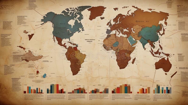 World Map Business Infographic Template Design Stock Illustration ...