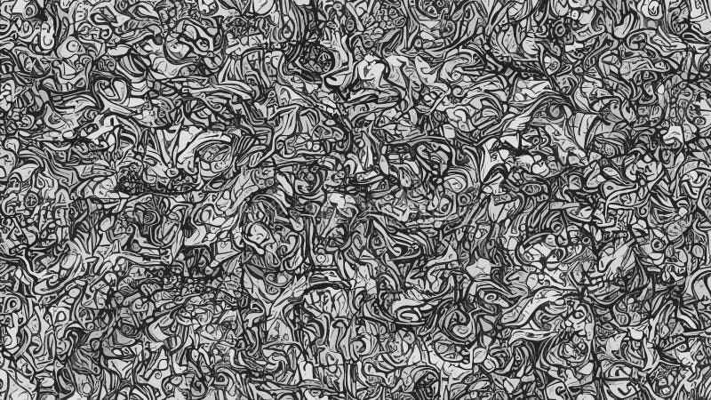 Sleek Monochrome Abstract Illustration Pattern Stock Vector ...