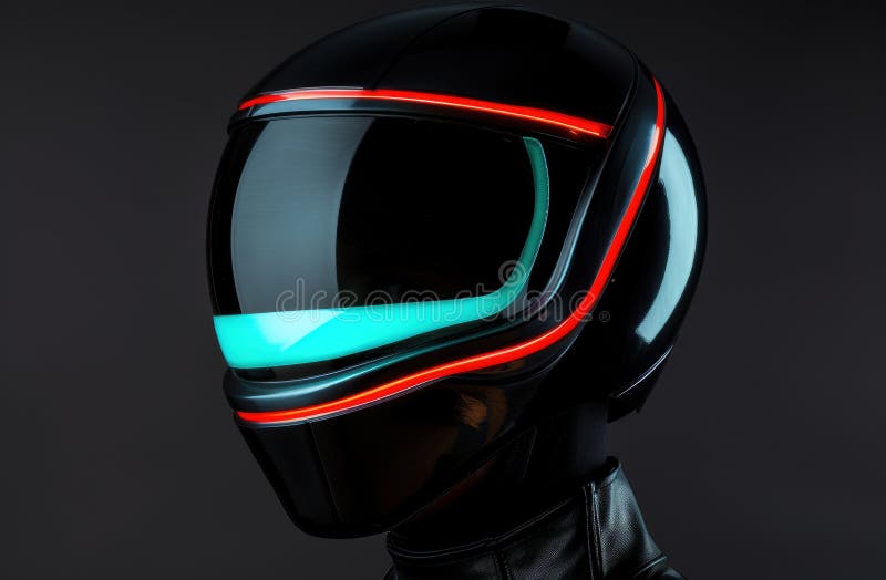 Sleek Motorcycle Helmet with Vibrant Colors Stock Illustration ...