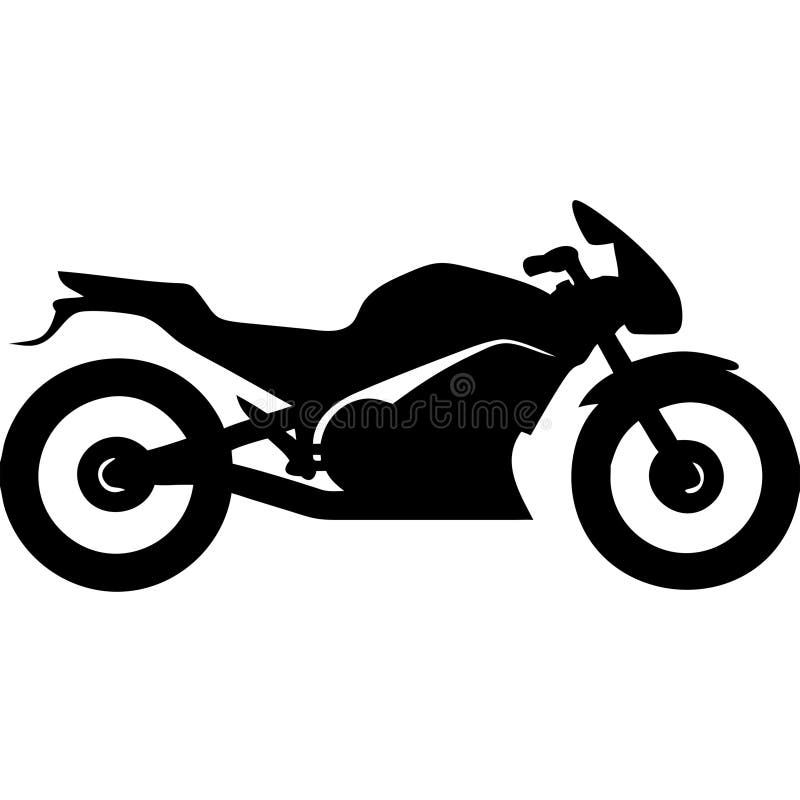 Sleek Motorcycle Silhouette Vector for Graphic Design and Decal Art ...