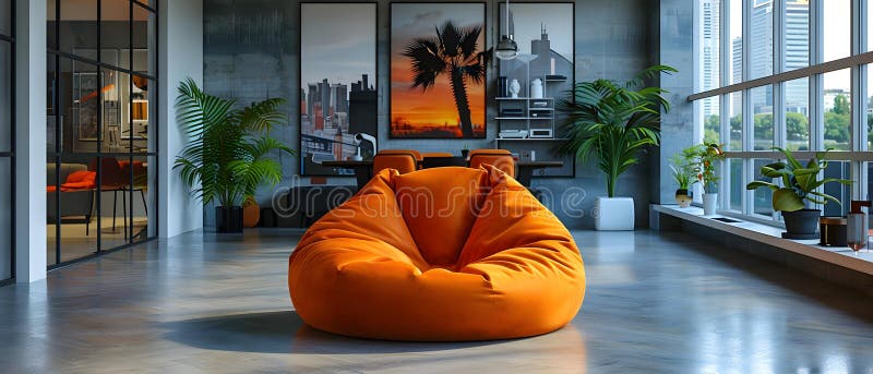 Sleek Office Haven: Minimalism Meets Tech with a Cozy Twist. Concept ...