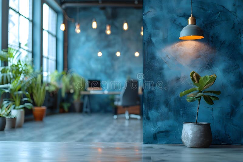 Sleek Office Space with a Touch of Greenery. Concept Office Design ...