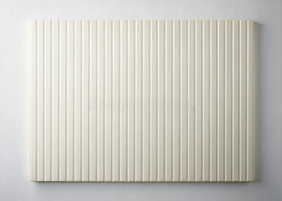 Sleek OffWhite Rectangular Panel with Vertical Grooves a Modern ...