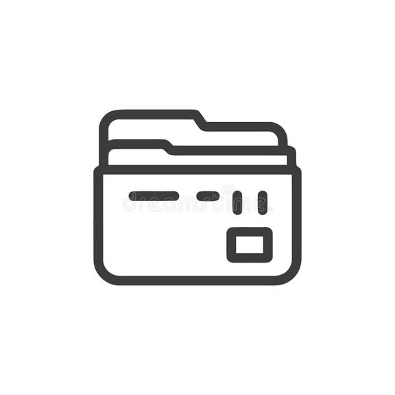 Secure Data Folder Icon: Digital File Storage System Stock Vector ...